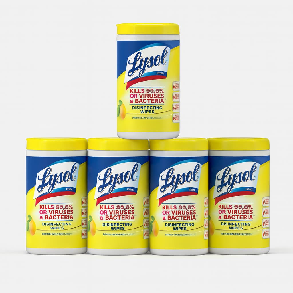 Lysol Advanced Citrus Disinfecting Wipes – 110 Wipes per Can, 5 Cans ...